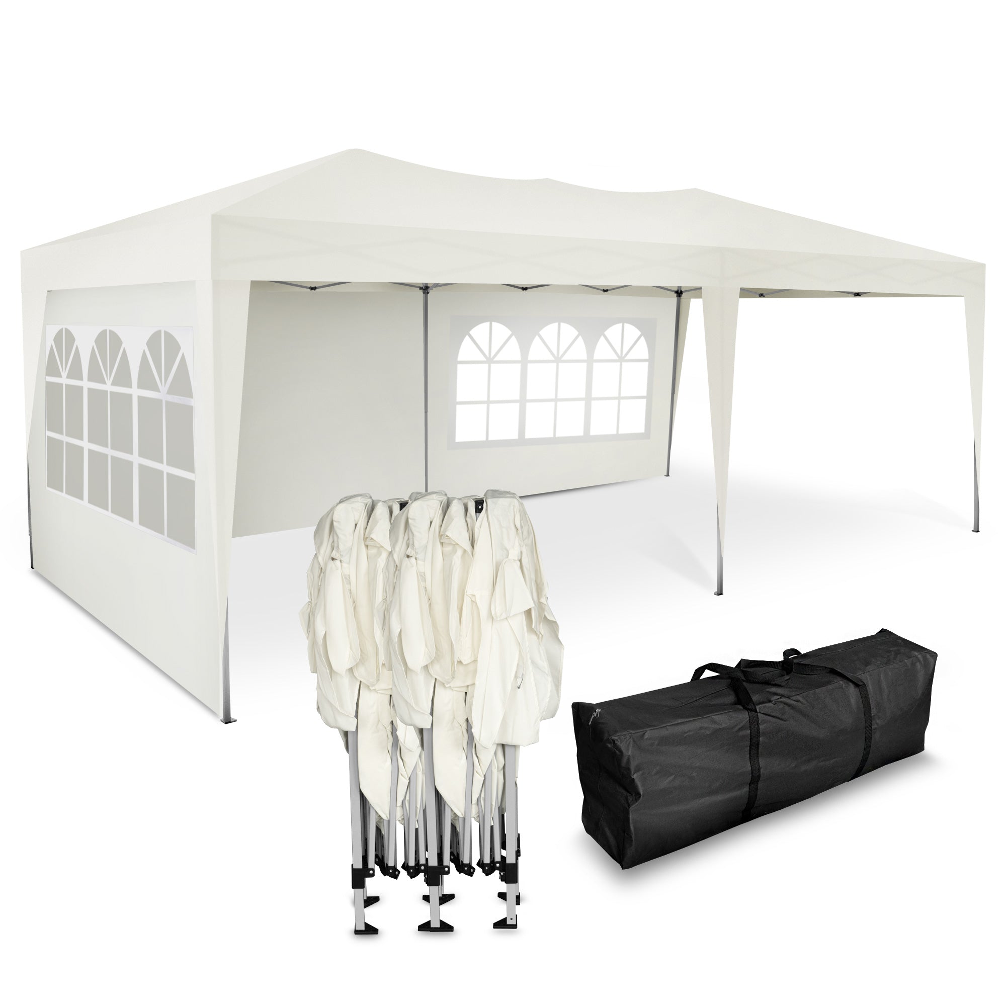 Faltpavillon 3x6 m inkl. Seitenteilen | stabil | Kronenburghandel